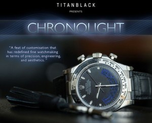Titan Black Chronolight Luxury Watch
